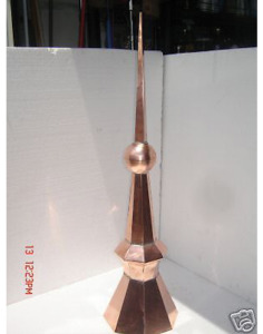 55″ Copper Octagon Turret Finial | Home of Copper Art