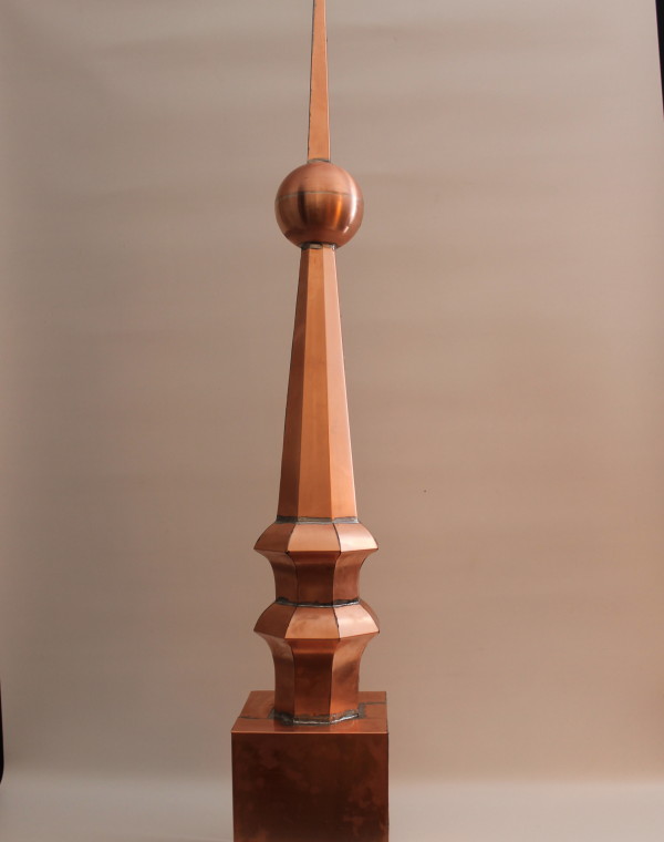 Octagonal Copper Finial – Square Base | Home of Copper Art
