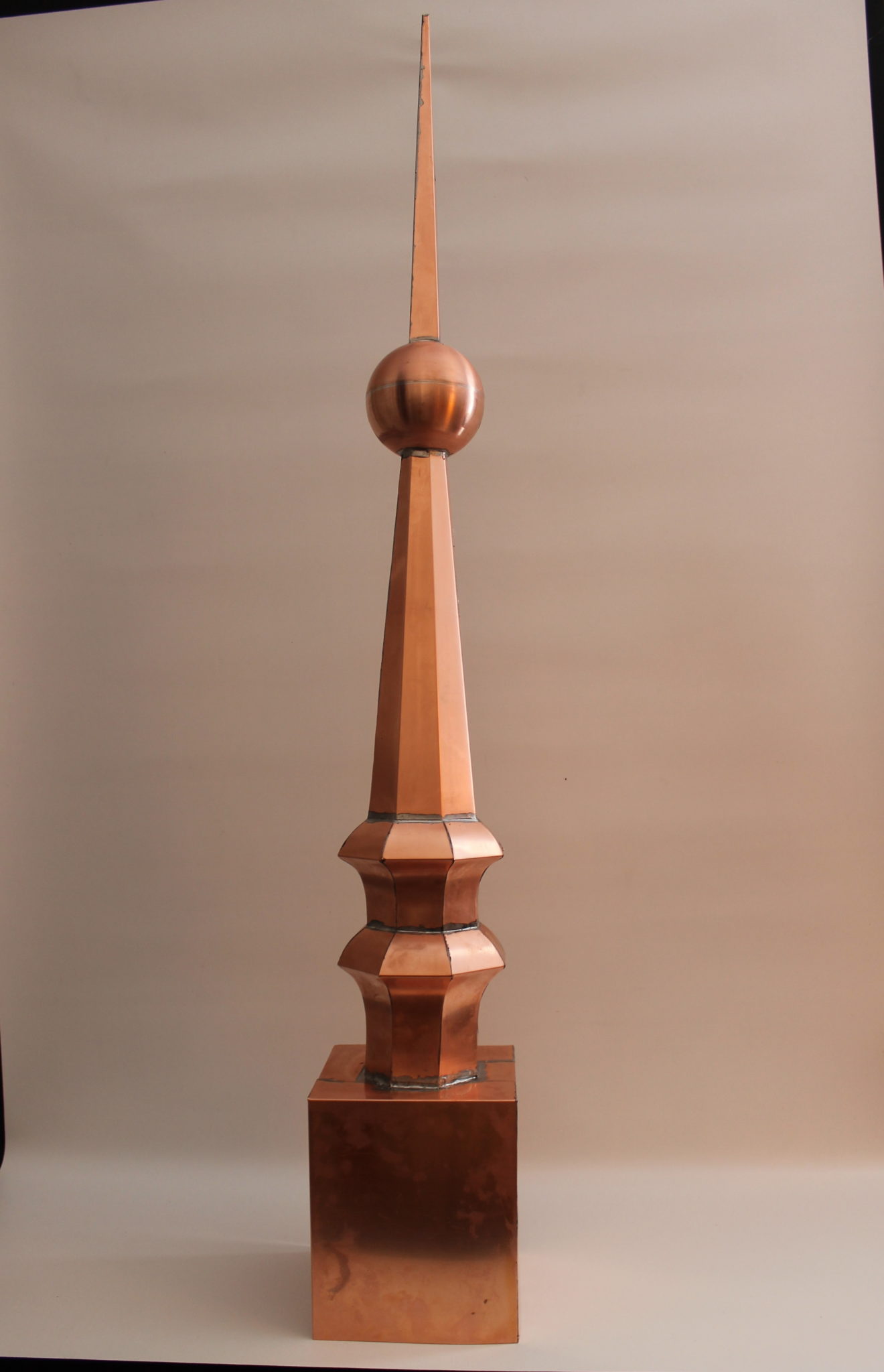 55″ Custom Base Copper Finial | Home of Copper Art