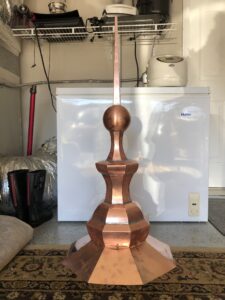 50″ Copper Turret Finial 8S | Home of Copper Art